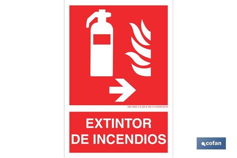 Extintor de incendios Pictograma Texto Tarjeta de Fidelización Cofan