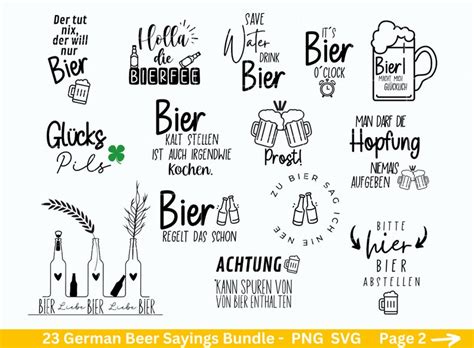 German Bier Sprüche svg png Bundle Alkohol svg drinks svg Etsy de