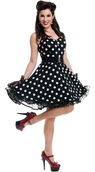 Pin Up Polka Dot Cutie Costume Sexy 1940s Costume Pin Up Dress Costume