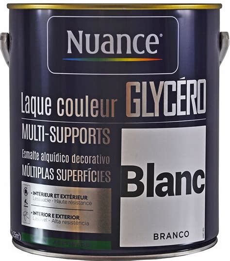 Laque Glycero Blanc Satin Multi Support 2 5L Bricorama