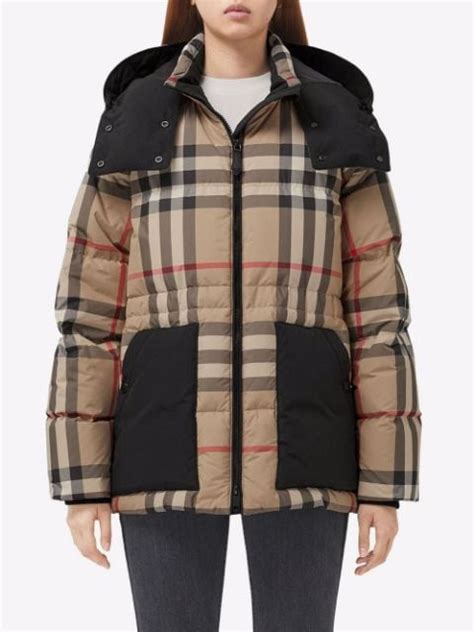 Burberry Detachable Hood Check Puffer Jacket Farfetch