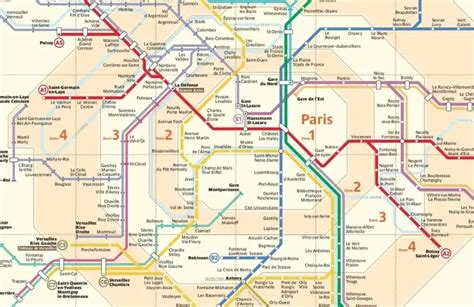 Zonas tarifarias de los transportes de París Paris con Carlo