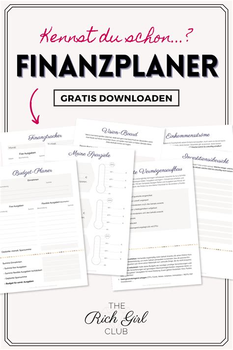Der Kostenlose Finanzplaner Zum Ausdrucken Mit Seiten Budgetplaner
