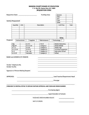 Fillable Online Marion K12 Ga Requisition Formdoc Marion K12 Ga Fax