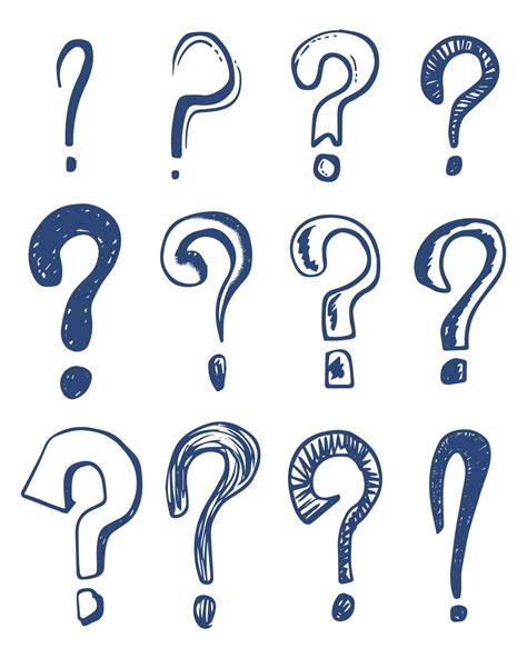 Set Of Hand Drawn Question Marks Doodle Questions Marks Isolated On