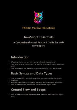 JavaScript Essentials A Comprehensive And Practical Guide For Web