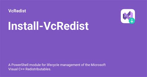 Install VcRedist VcRedist