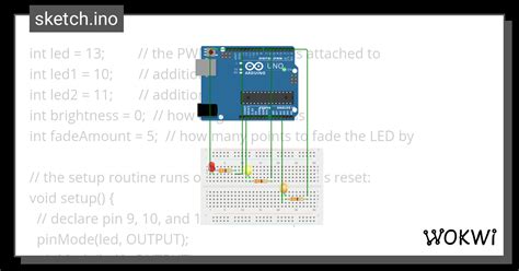 Fade Wokwi ESP32 STM32 Arduino Simulator