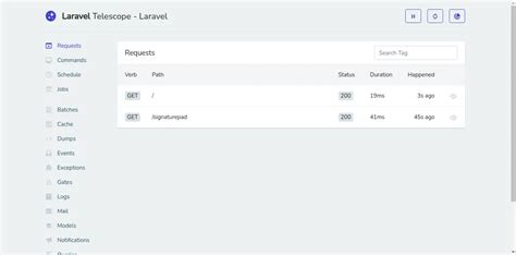 laravel telescope installation and configuration tutorial