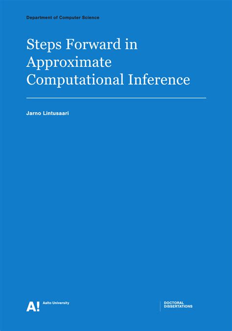 pdf steps forward in approximate computational inference