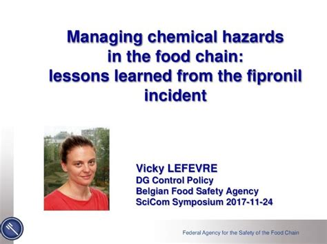 Pdf Managing Chemical Hazards In The Food Chain Lessons Eu