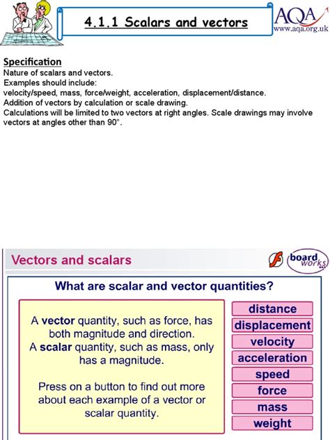 4 1 1 scalars and vectors specification pdf euclidean vector velocity