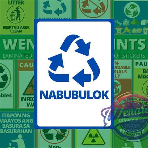 Recycle Biodegradable Bawal Magtapon Reuse Laminated Sign Waterproof