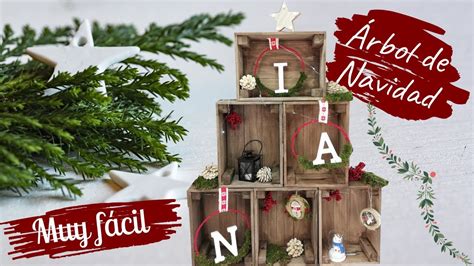 Cómo hacer un ÁRBOL DE NAVIDAD con CAJAS DE MADERA Paso a paso YouTube