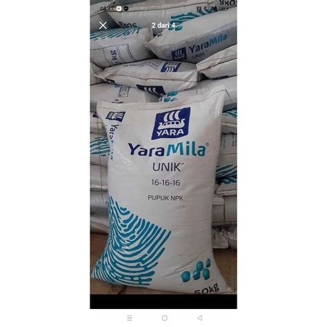 Jual NPK Yaramila Unik Kemasan Repack 1kg NPK 161616 Yara Mila Shopee