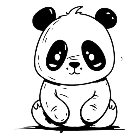 Schöne cartoon panda vektor illustration eines pandas Premium Vektor