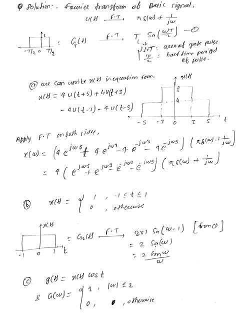 [solved] please help with all parts thank you 5 use fourier transform of course hero