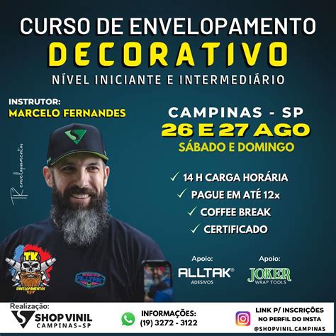 Curso de Envelopamento Decorativo Nível Iniciante e Intermediário