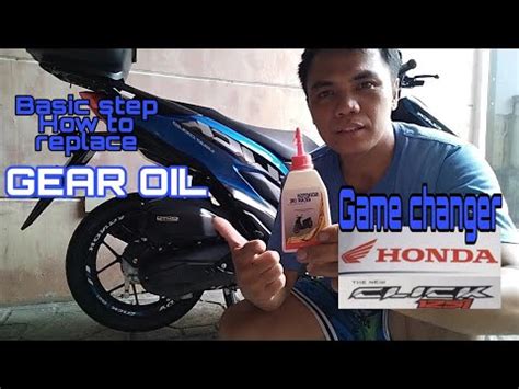 Basic Steps Paano Mag Palit Ng Gear Oil Ng Honda Click 125i 150i YouTube