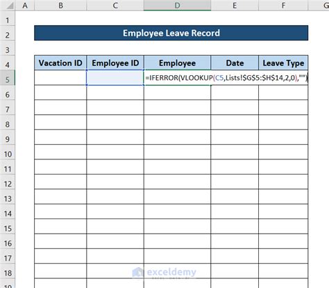 How To Create Employee Monthly Leave Record Format In Excel With Easy