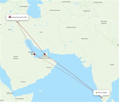 All Flight Routes From Sulaimaniyah To Kochi ISU To COK Flight Routes