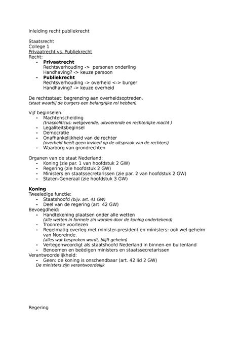 Inleiding Recht Publiekrechttt Inleiding Recht Publiekrecht