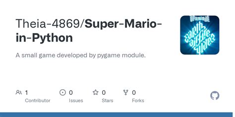 github theia 4869 super mario in python a small game developed by pygame module