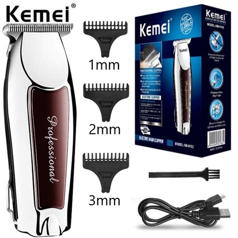 Maquina De Acabamento Kemei Cabelo Barba Kemei KM 9163 Bivolt Shopee
