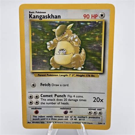 Kangaskhan 5 64 Lightly Played LP Holo Rare Jungle 1999 Pokemon WOTC