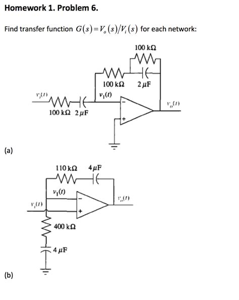 Solved Find Transfer Function G S V O S V I S For Each Chegg