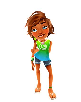 Subway Surfers Kim With Green Top Transparent Png Stickpng The Best