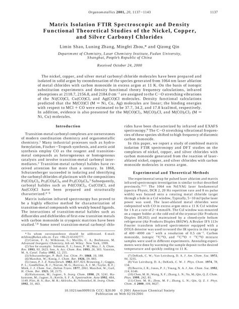 Pdf Matrix Isolation Ftir Spectroscopic And Density Functional