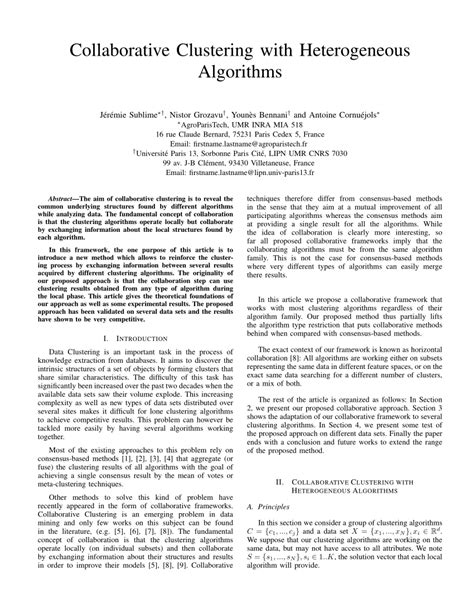 pdf collaborative clustering with heterogeneous algorithms