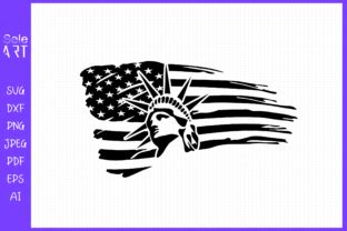 Statue Of Liberty Usa Flag Graphic By SeleART Creative Fabrica