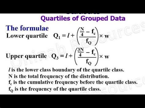 Quartiles Formula Statistics