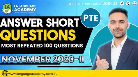 Pte Speaking Answer Short Questions November Ii Exam