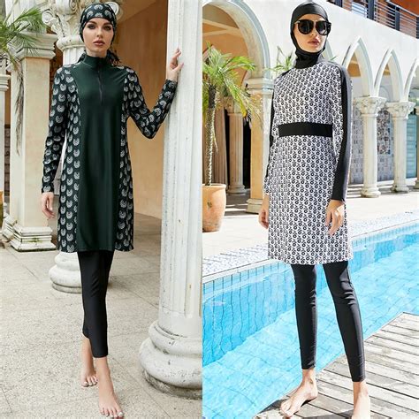 Yeni Kad N Islami Mayo Mayo Burkini M Tevaz Adet Set Bask Stleri