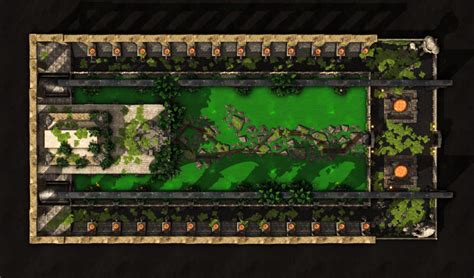 The Flooded Crypt Battlemap X Gamer S Rites Llc Dungeon