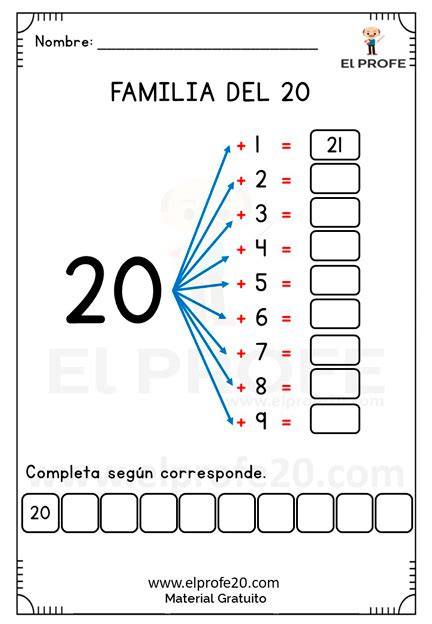 Fichas de familia de números