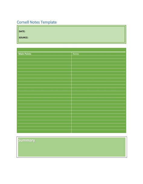 36 Cornell Notes Templates Examples Word PDF ᐅ TemplateLab