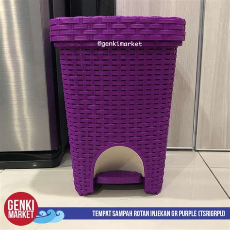 Jual Tempat Sampah Injak Rotan Tong Sampah Indoor Keranjang Sampah