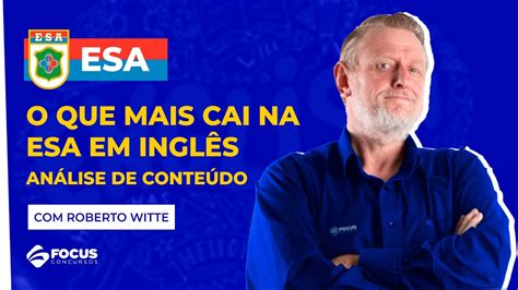 O que mais cai na prova da ESA em Inglês Análise de Conteúdo YouTube