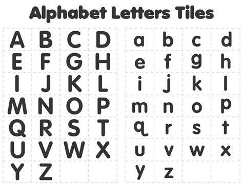 Printable Letter Tiles