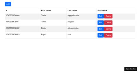 React Crud Codesandbox