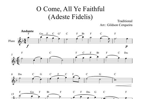O Come All Ye Faithful Adeste Fidelis Arr Gildson Cerqueira Sheet