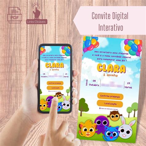 Convite Digital Interativo Bolofofos Elo7 Produtos Especiais