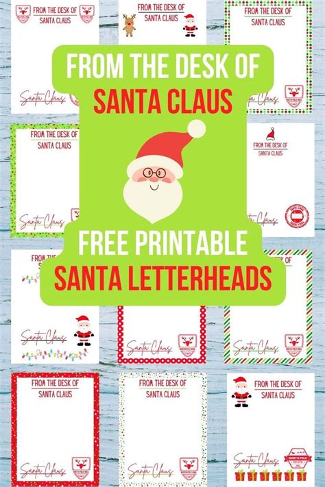 From The Desk Of Santa Claus Letterhead Santa Letter Template Santa