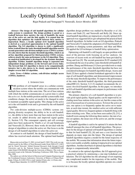 pdf locally optimal soft handoff algorithms