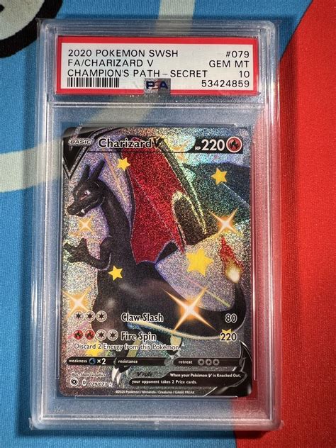 Shiny Charizard V Full Art Graded PSA 10 Champion S Path Pokemon Secret