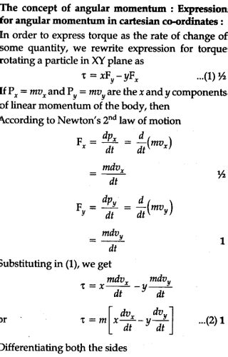 explain the concept of angular momentum also derive an expression for angular momentum in